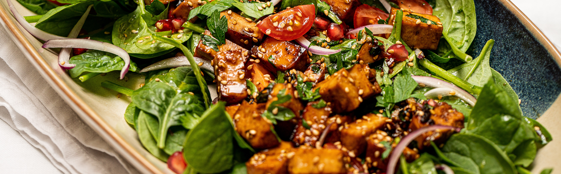 Insalata di tofu saltato con miele Céréal | Céréal